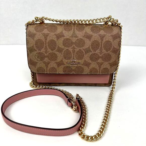 Coach | Bags | Coach Mini Klare Crossbody Bag In Signature Canvas Tan ...